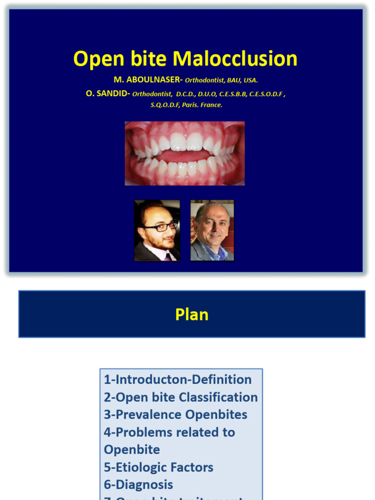 Open Bite Malocclusion | PDF | Orthodontics | Dentistry