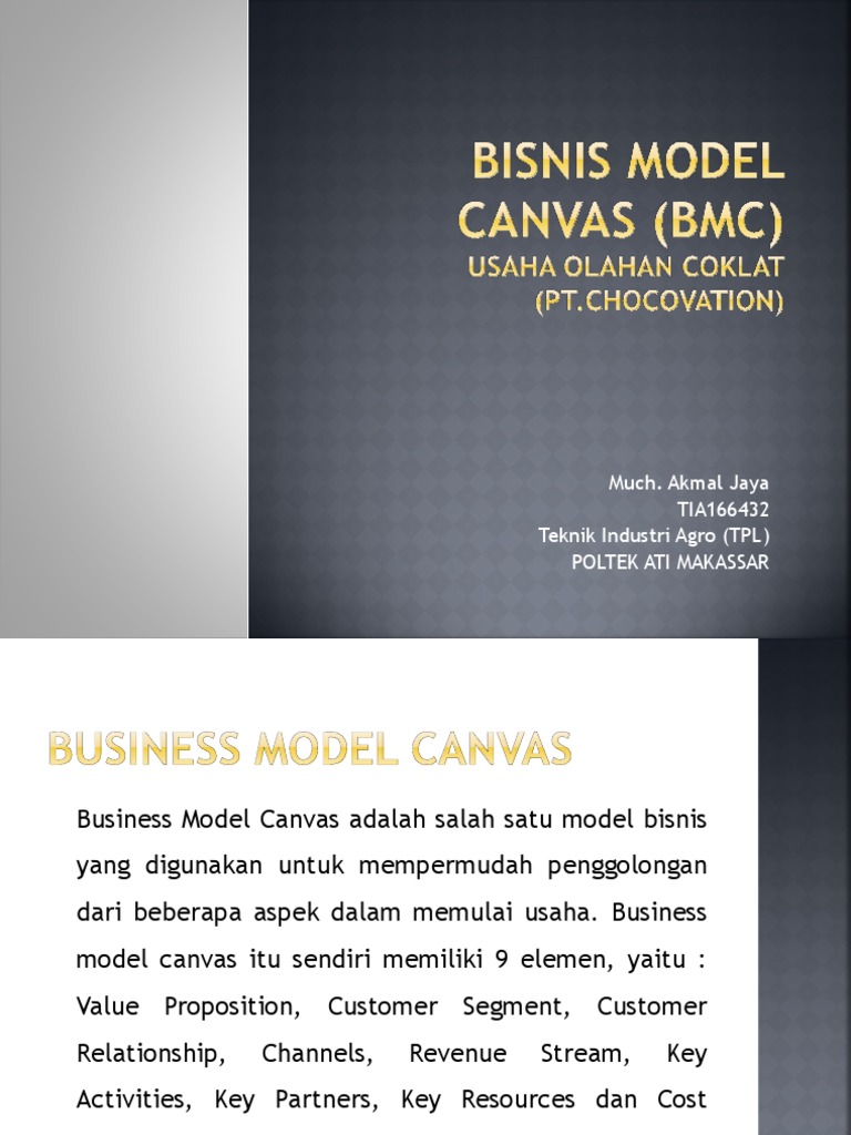 Bisnis Model Canvas (BMC) | PDF