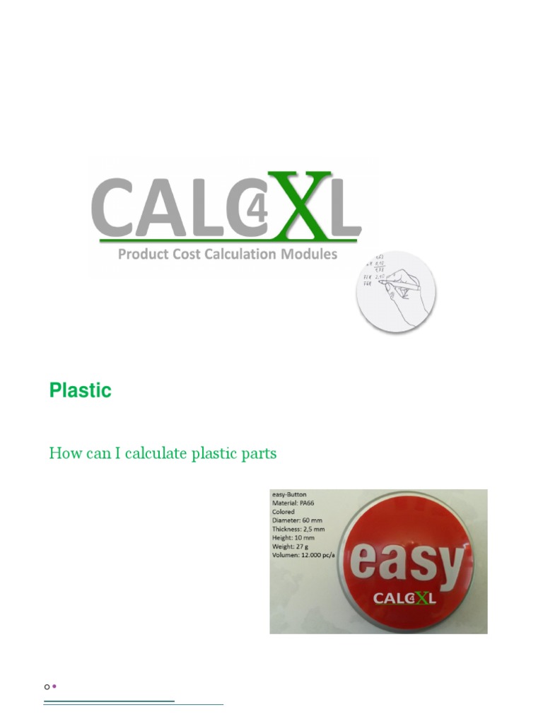 How Do I Calculate Plastic Parts | PDF | Databases | Computing
