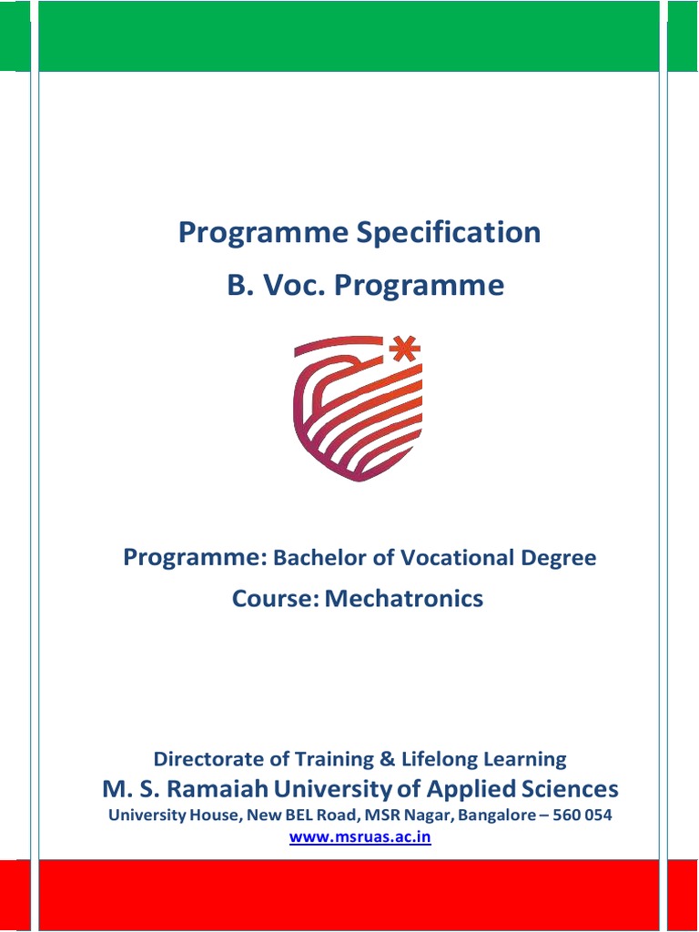 Programme Specifications for the Bachelor of Vocational Degree in ...