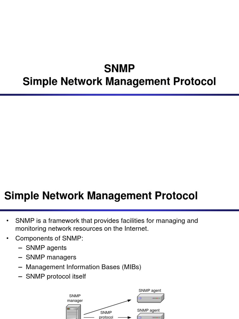 SNMP Simple Network Management Protocol | PDF | Internet Protocols ...