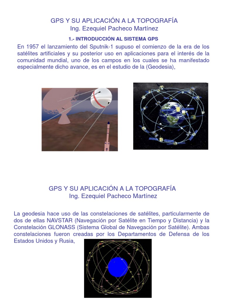El GPS Aplicado a La Topografia | Sistema de Posicionamiento Global ...