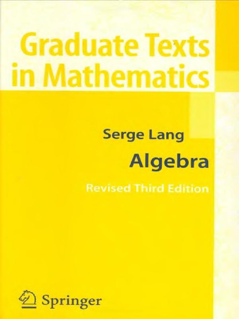 Linear Algebra Serge Lang (ENG) | PDF