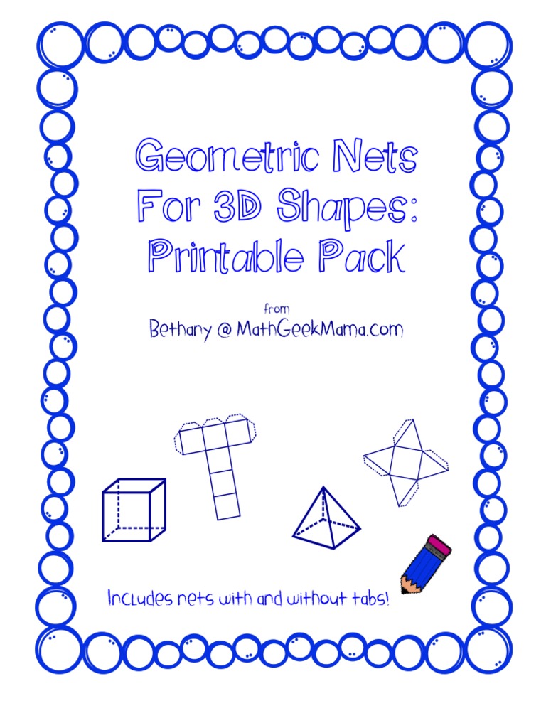 Printable 3D Shape Nets Resource | PDF