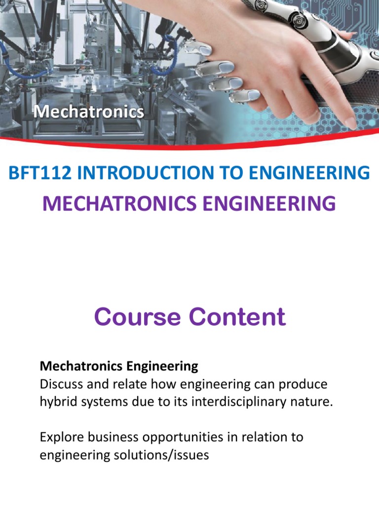 Mechatronics Engineeering | PDF | Mechatronics | Control Theory