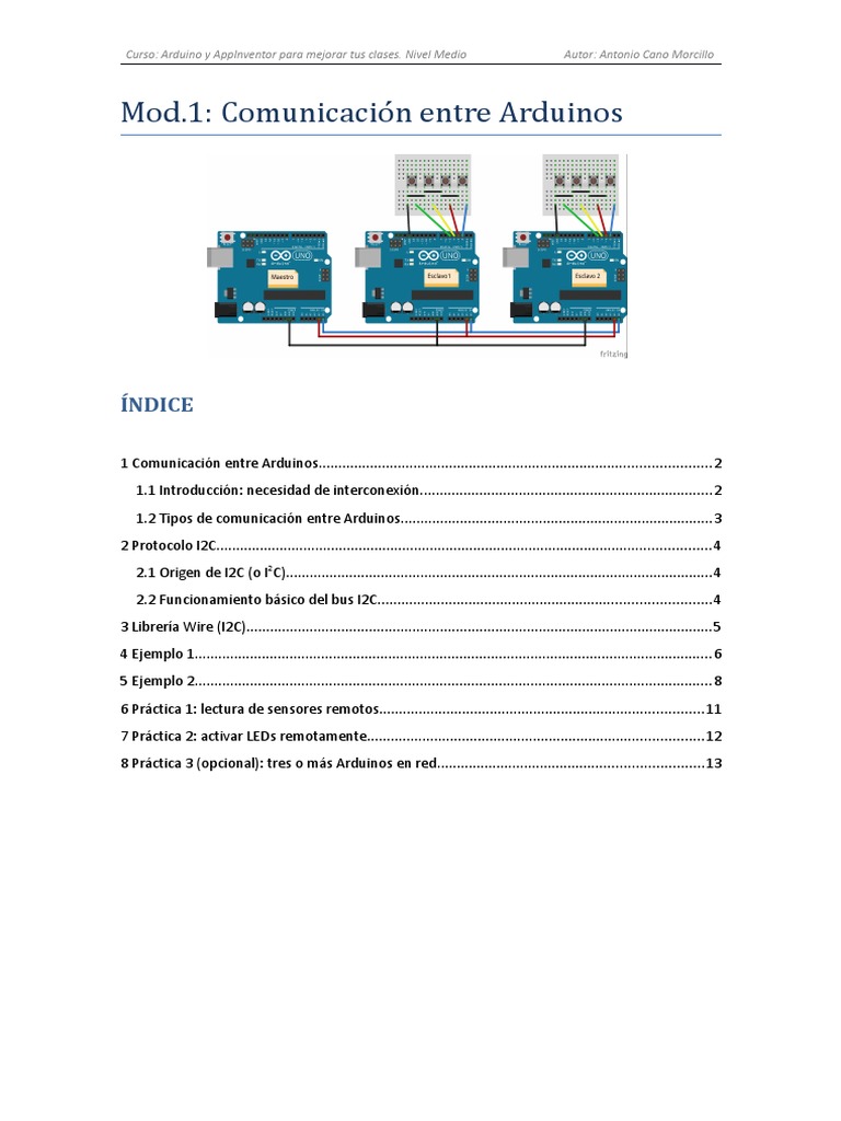 Curso Arduino - Mod 1 - Conexion Entre Arduinos - 2 PDF | PDF ...