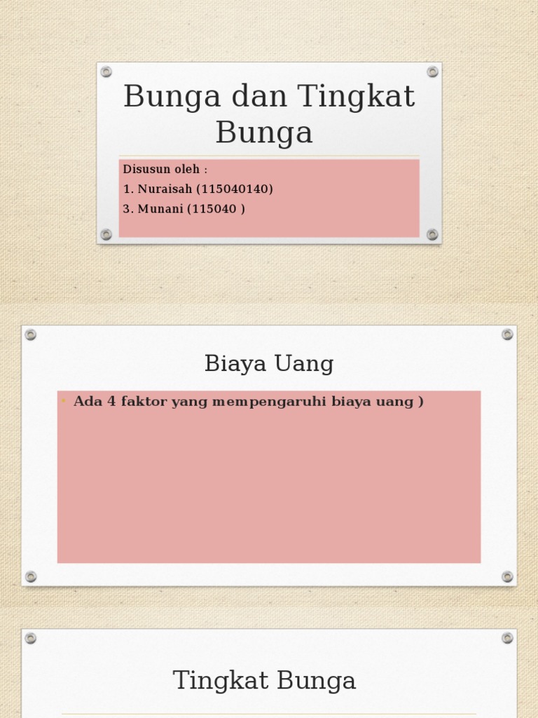 Bunga Dan Tingkat Bunga | PDF