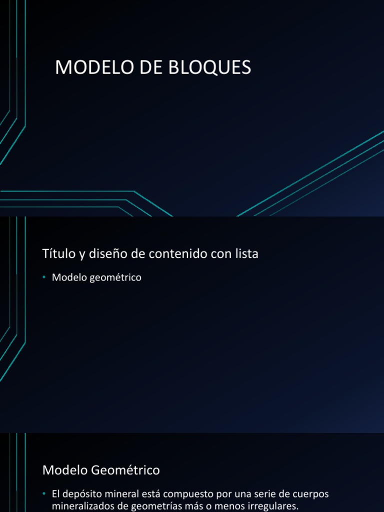 Modelo de Bloques | PDF | Geología | Geometría