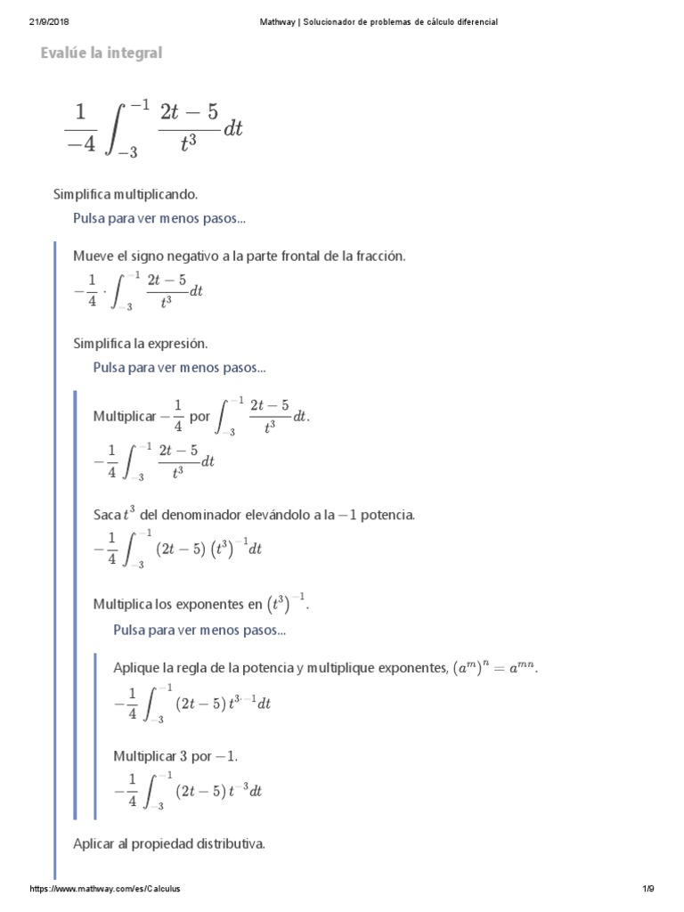 Mathway - Solucionador de Problemas de Cálculo Diferencial | PDF ...