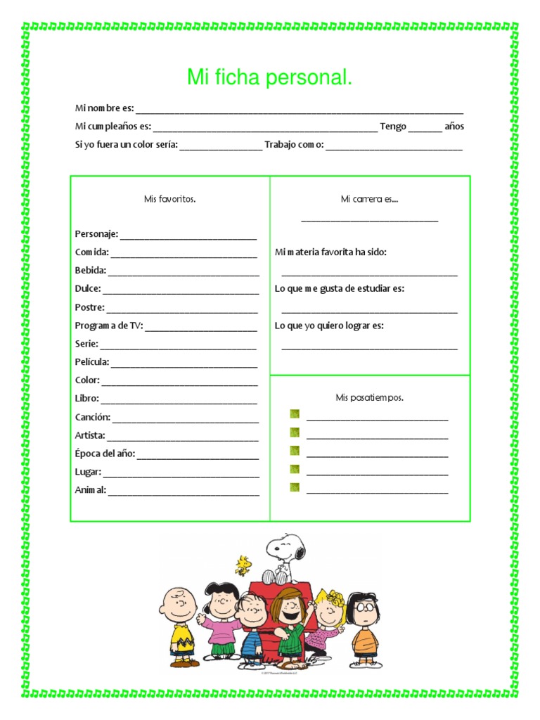 Mi Ficha Personal | PDF