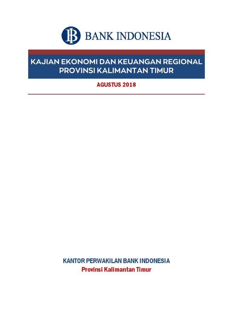KEKR Provinsi Kalimantan Timur Agustus 2018 | PDF