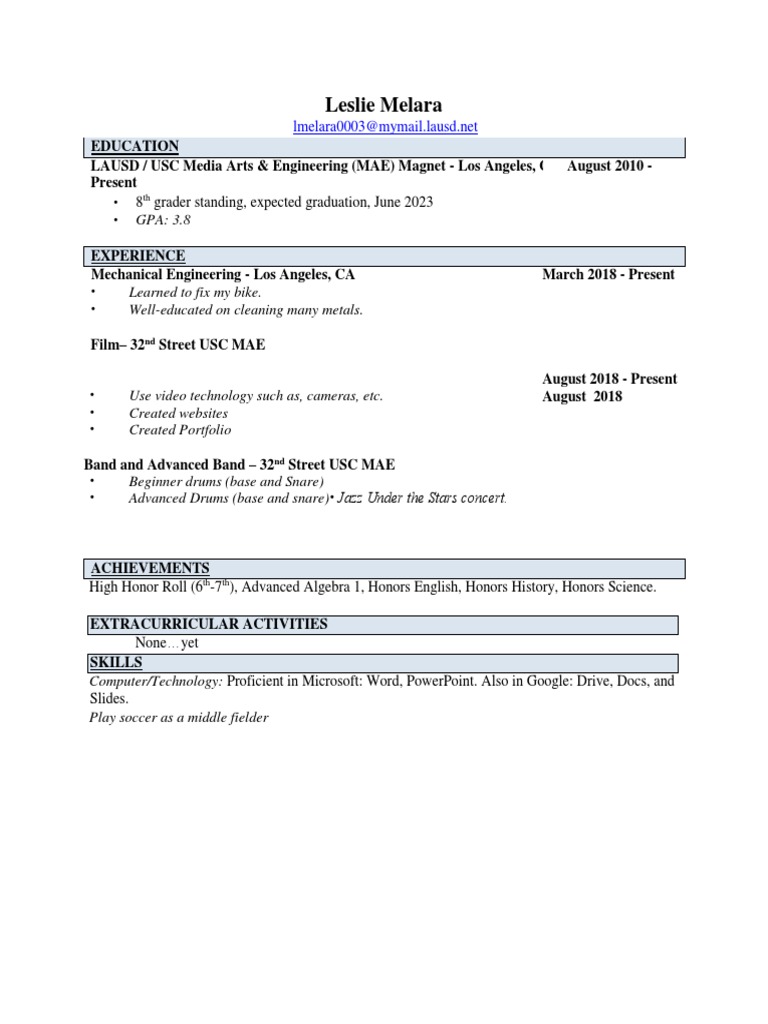 Sample Resume 2017 Mine | PDF