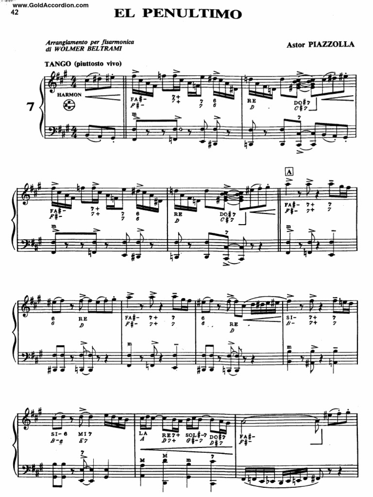 Piazzolla El Penultimo Beltram | PDF