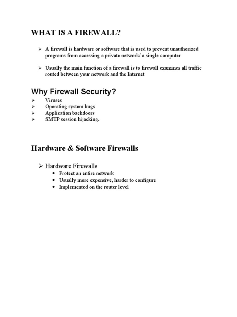 What Is A Firewall | PDF | Firewall (Computing) | Computer Network