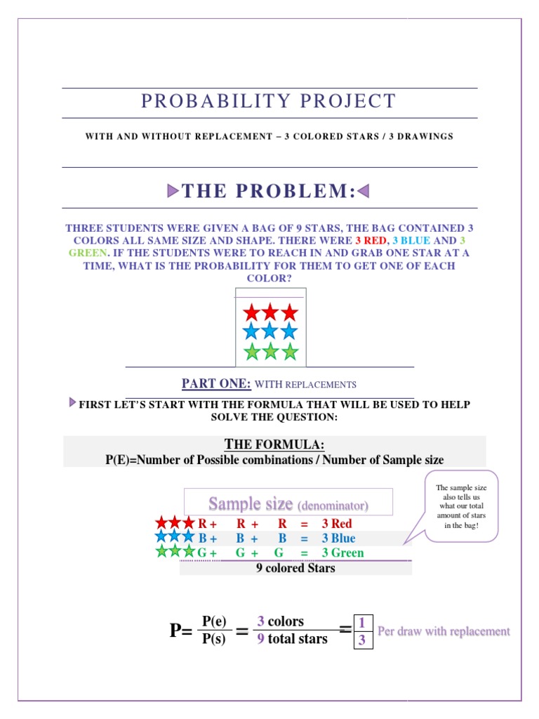 Probability Project 1e | PDF | Probability | Fraction (Mathematics)