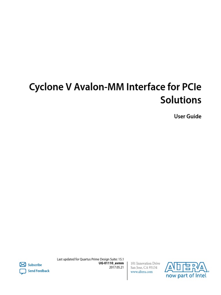 Cyclone V Avalon-Mm Interface For Pcie Solutions: User Guide | PDF ...
