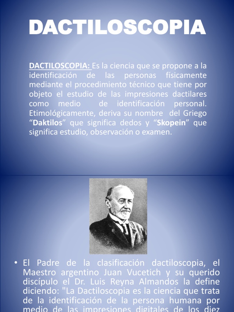 DACTILOS | PDF | Huella dactilar | Science