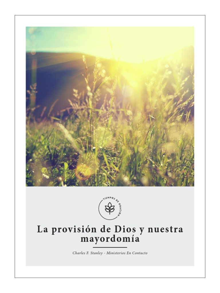 La Provision de Dios y Nuestra Mayordomia PDF | PDF | Pecado | Oración