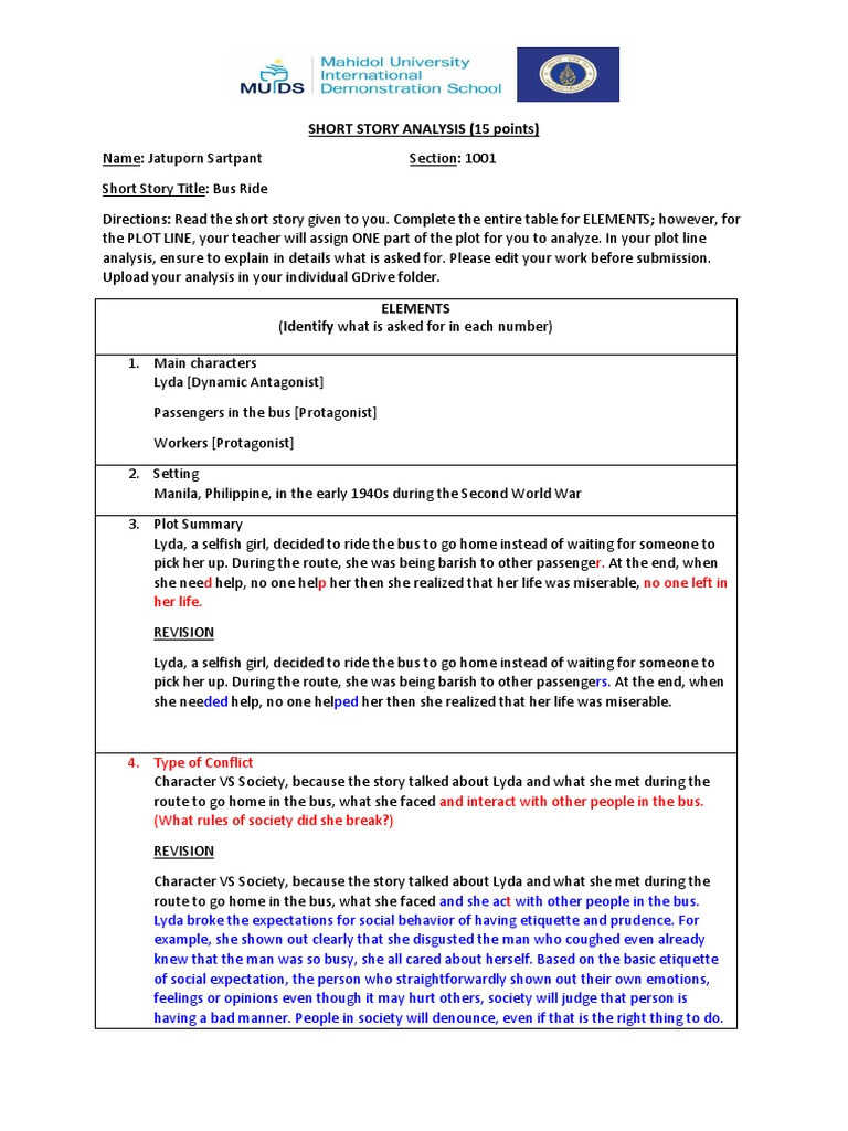 Sea Short Story Analysis | PDF | Etiquette | Cognition