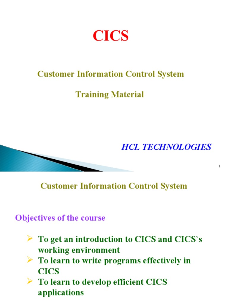 CICS Tutorial - HCL - Vijayanand M - 40145533 | PDF | Software ... CICS Tutorial - HCL - Vijayanand M - 40145533 | PDF | Software ...