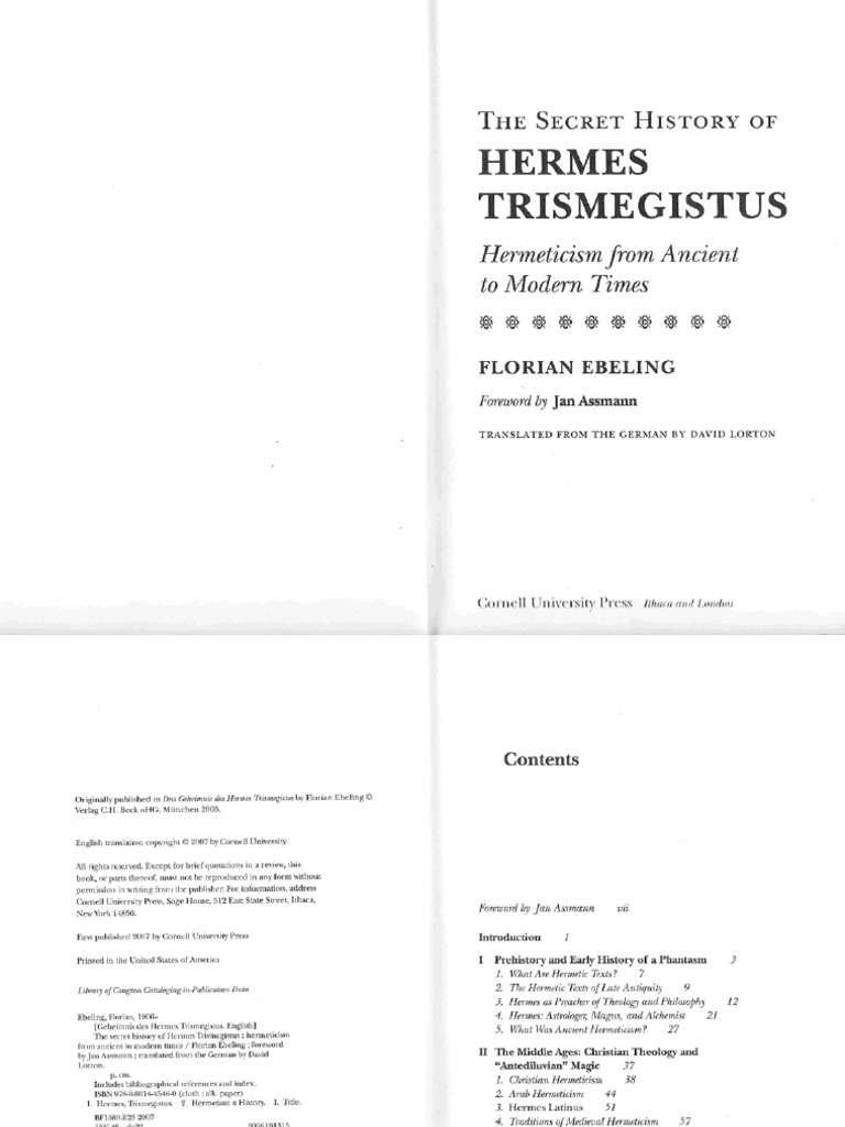Ebeling, Florian - The Secret History of Hermes Trismegistus | PDF