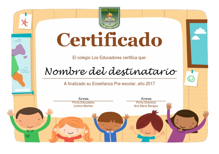 Certificado De Graduación De Pre Kínder Diplomas Y Certificados De