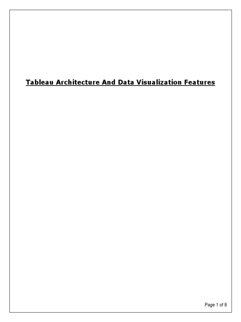 Tableau - Architecture | PDF | Analytics | Business Intelligence