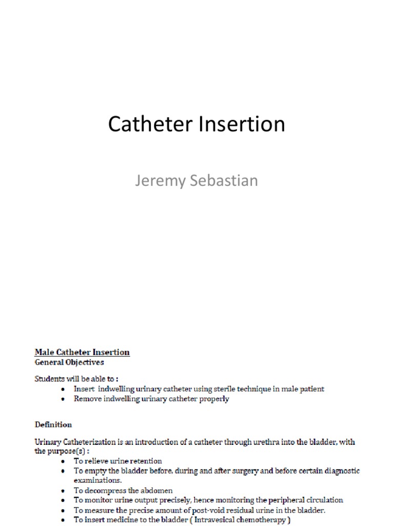 Catheter Insertion | PDF