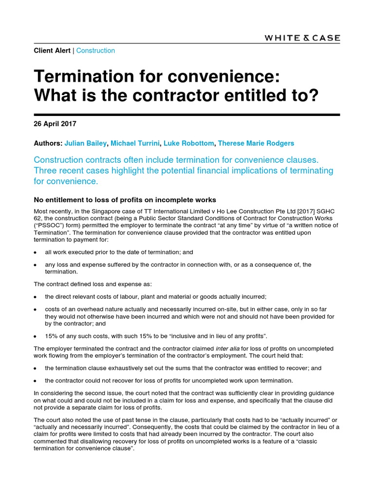 Termination For Convenience | PDF | United Arab Emirates | Employment