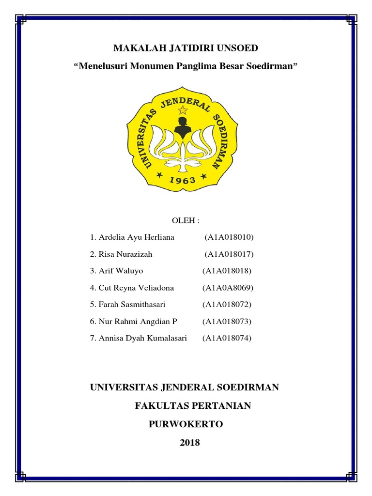 Makalah Jatidiri Unsoed | PDF