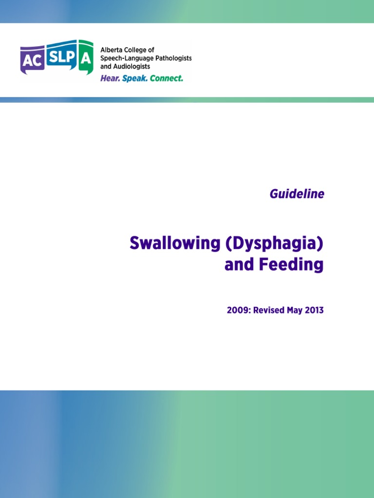 Dysphagia and Feeding Guidelines | PDF | Pneumonia | Speech Language ...