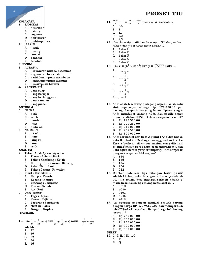 Pertemuan 1 Tiu | PDF