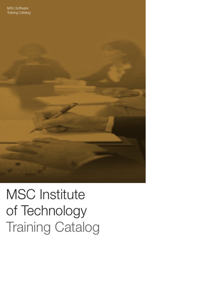 MSC TrainingCatalog | PDF | Simulation | New Product Development