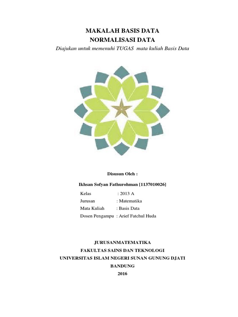Tugas Makalah Normalisasi (Ikhsan Sofyan F) | PDF