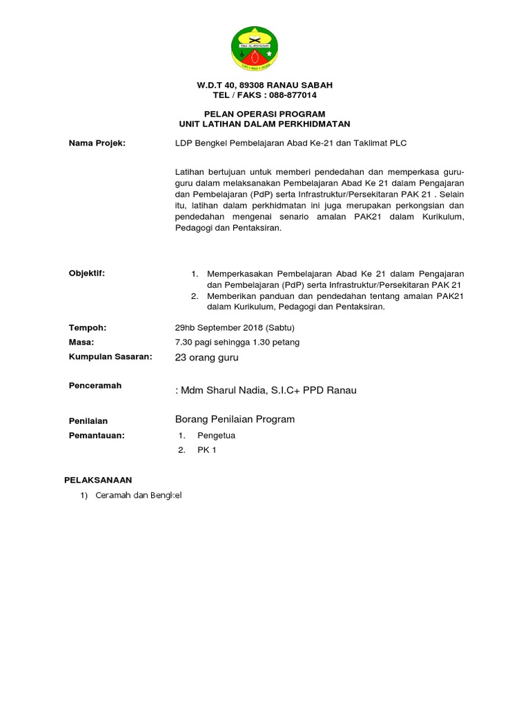 Kertas Kerja Ldp Pak Pdf