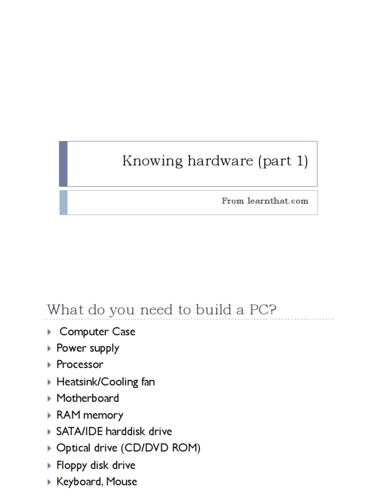 Intro To It Hardware1 | Download Free PDF | Microprocessor | 64 Bit Computing