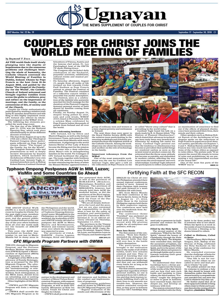 UGNAYAN September 2018 | PDF | Pope Francis | Catholic Church