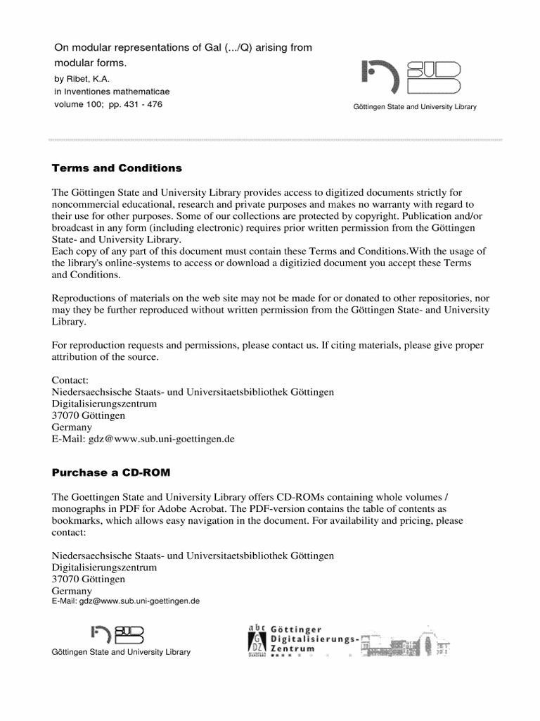 Modular Representations | PDF