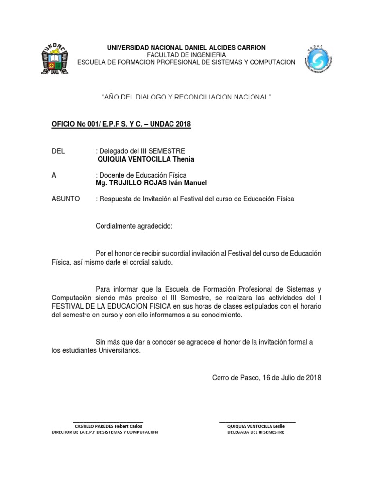 Formato de Oficio | PDF