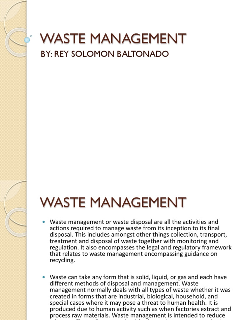 Waste Management | PDF | Waste Management | Incineration