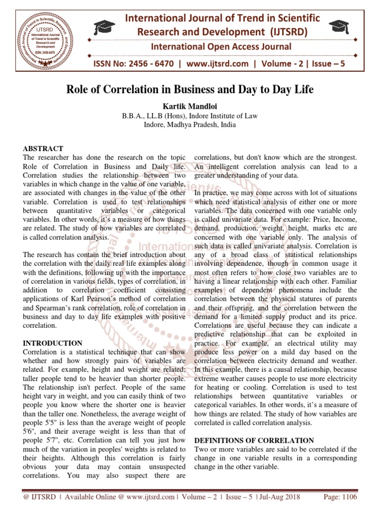 Correlation's Impact on Business Insights | PDF | Correlation And ...