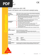 Sika® Injection-201 IN: Product Data Sheet | PDF | Viscosity | Pump