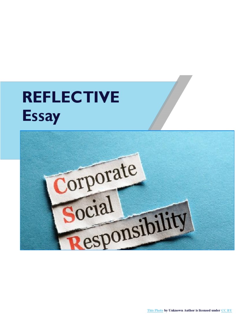 Reflective Essay On CSR | PDF | Corporate Social Responsibility ...