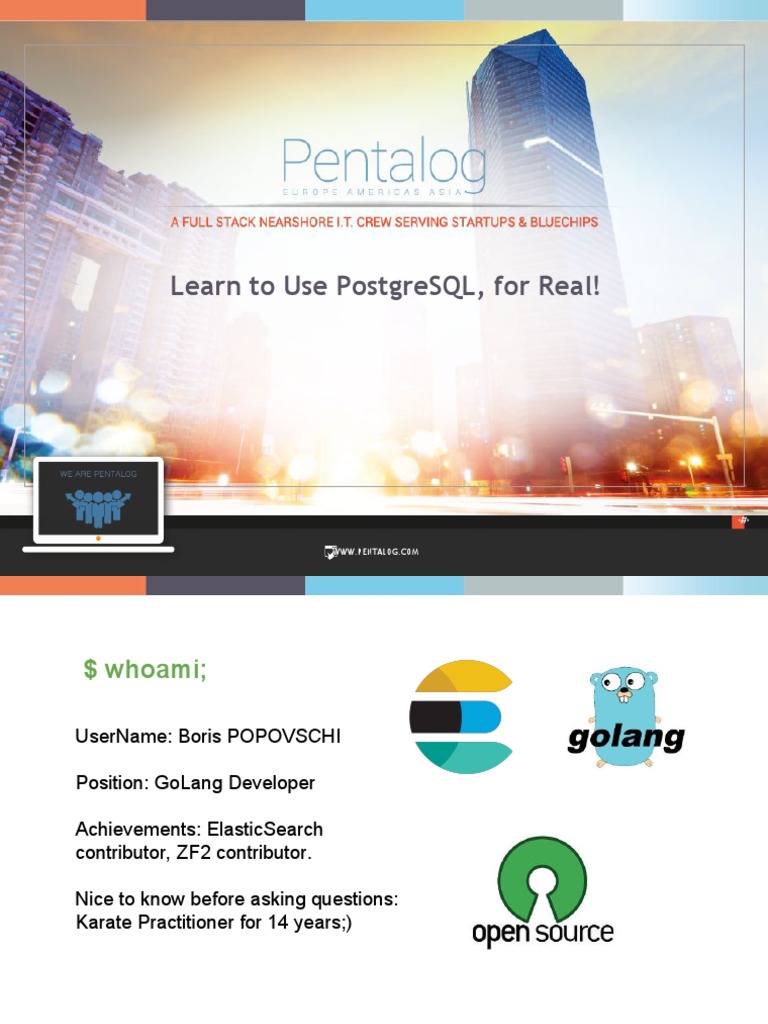 Ebook Learn To Use PostgreSQL For Real | PDF | Postgre Sql | Databases