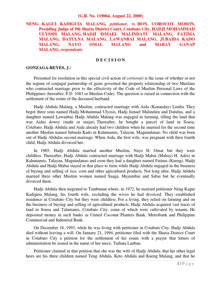 Civil Law Cases | PDF | Legitimacy (Family Law) | Marriage