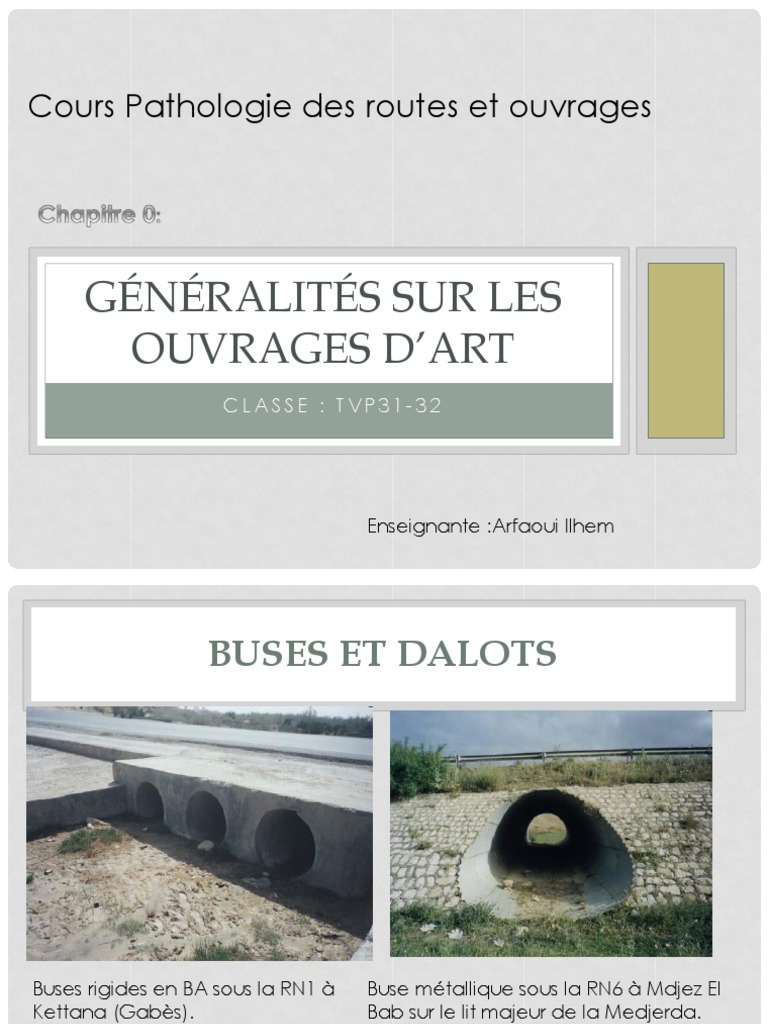 Généralités Sur Les Ouvrages d’Art | PDF | Tunisie | Pont