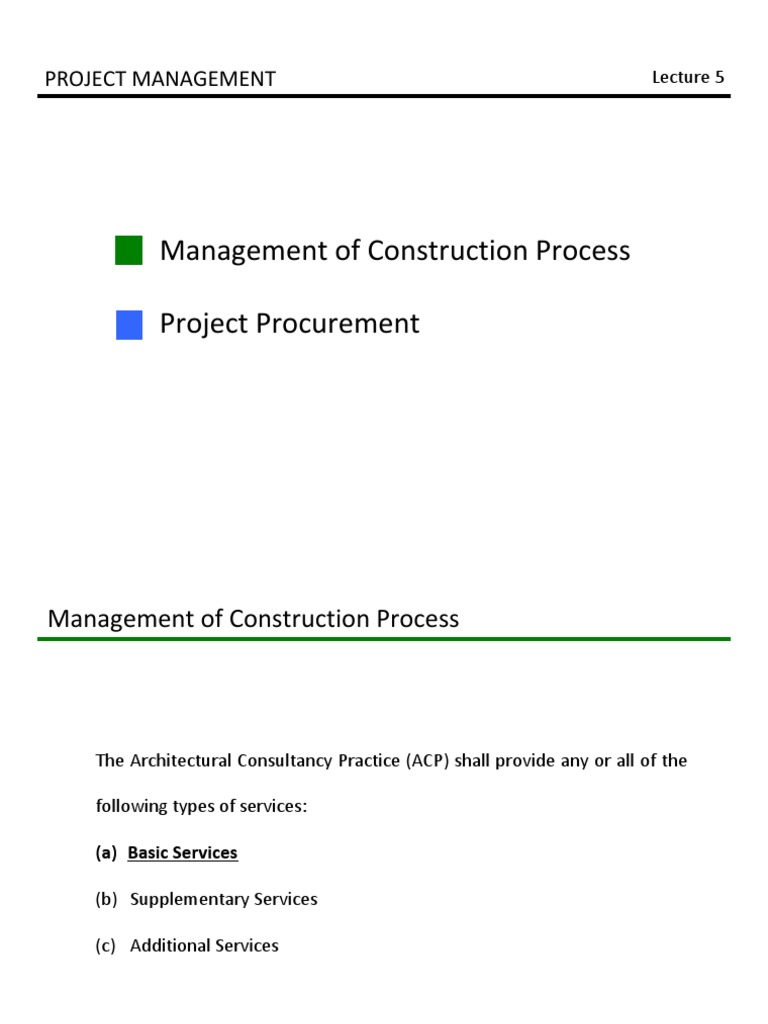 Construction Procurement Methods Overview | PDF | Architect | Procurement