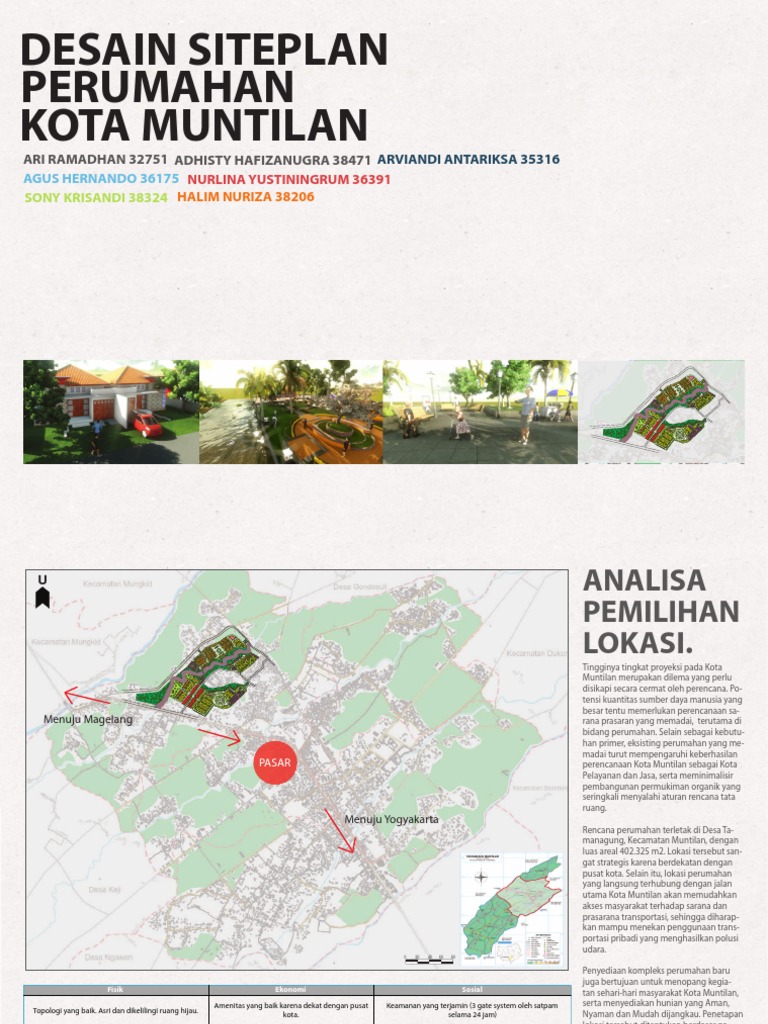 Desain Site Plan Perumahan Kotamuntilan PDF | PDF