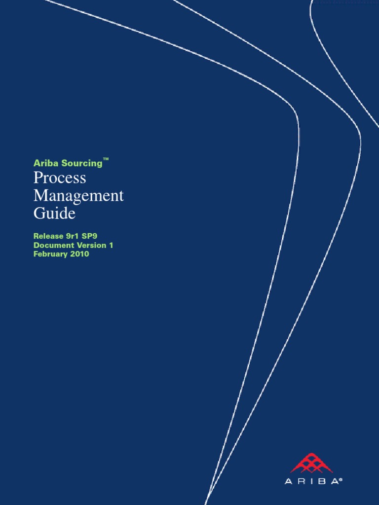 Ariba Sourcing Process Management Guide - Updated Through SP9 | PDF ...