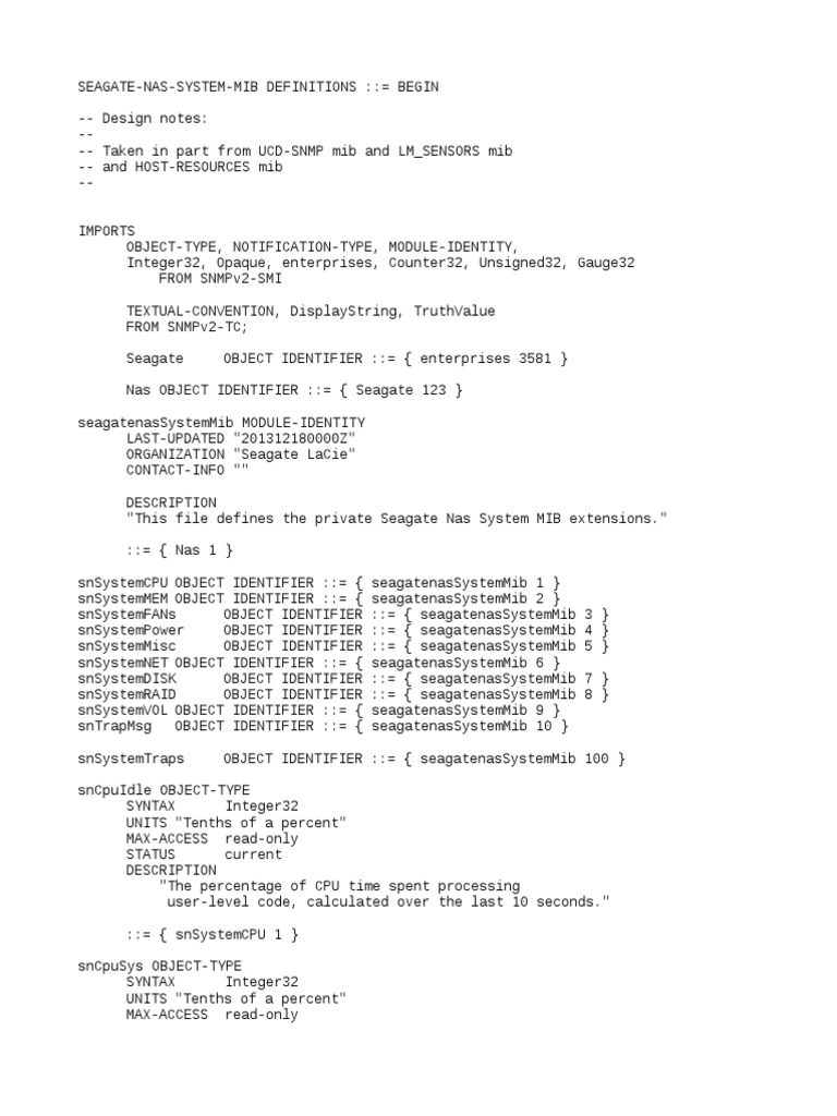 Seagate Nas System Mib | PDF | Data Management | Computing